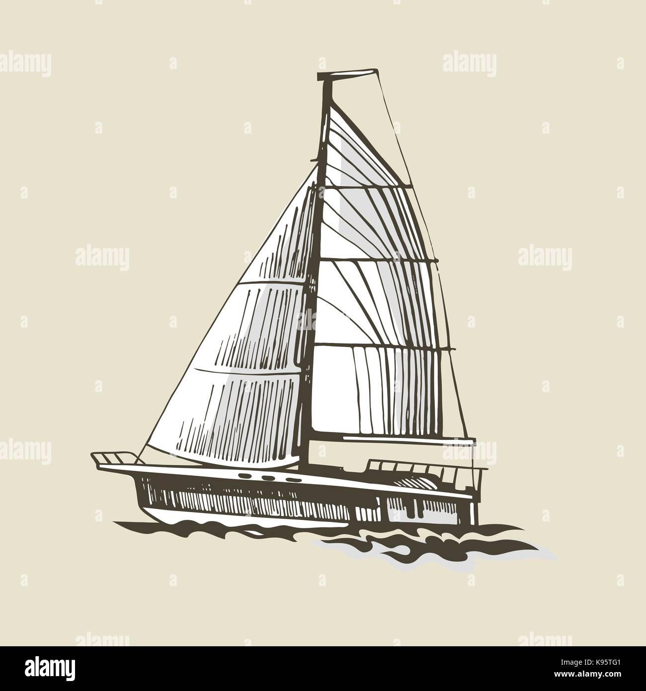 Vacation on the yacht Stock Vector Images - Alamy