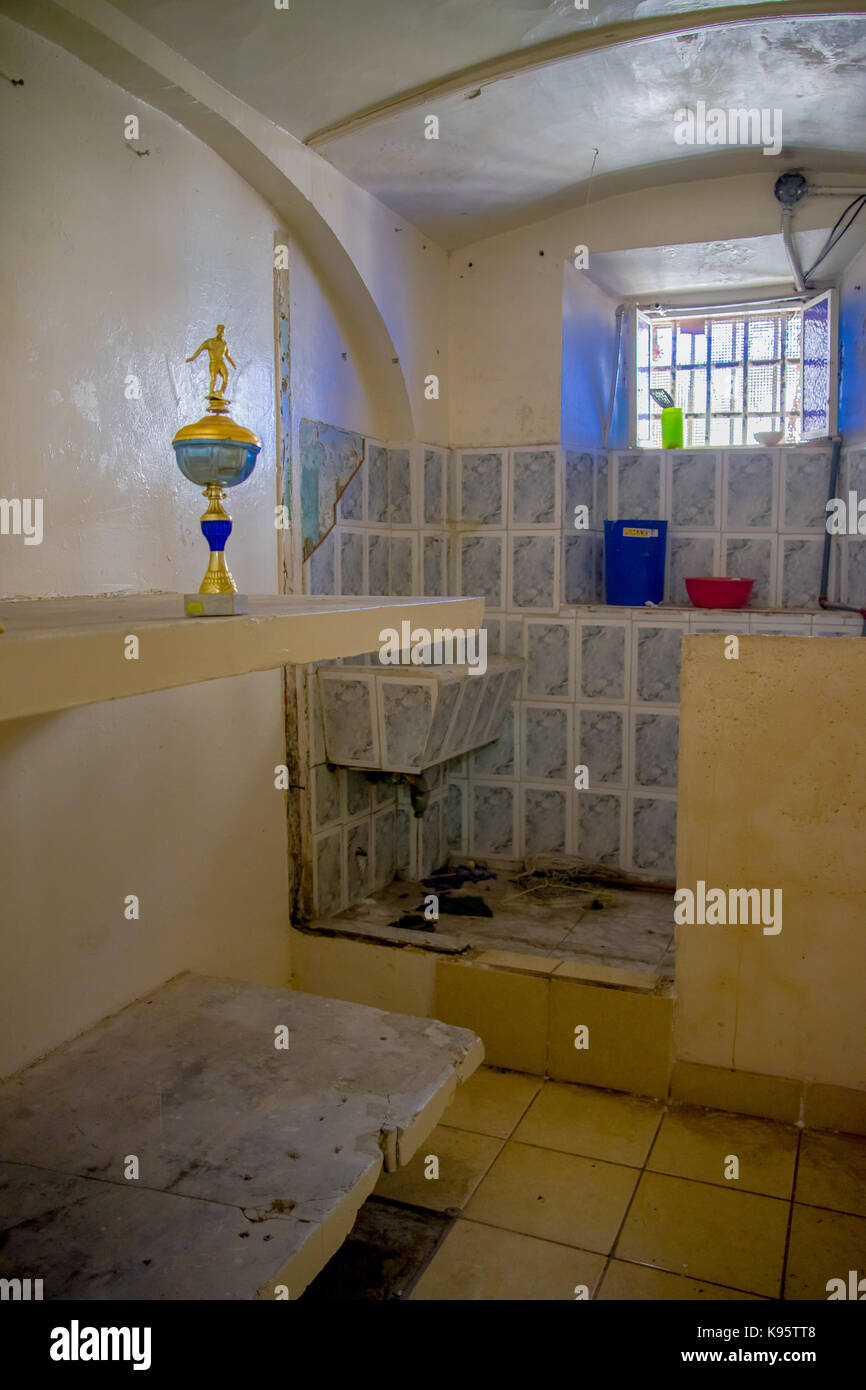 QUITO, ECUADOR - NOVEMBER 23, 2016: Indoor view of old room of ...