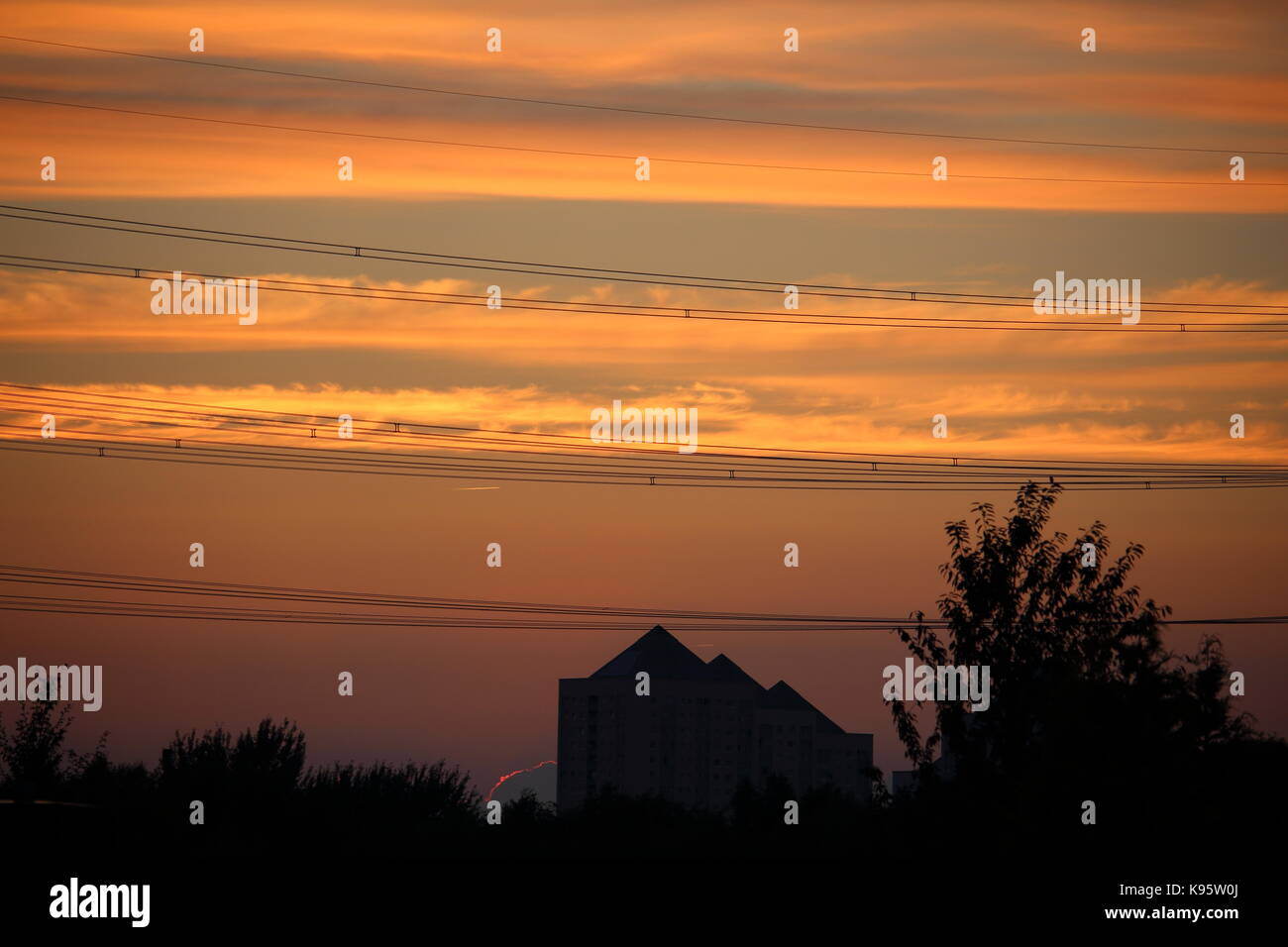 Skyline after sunset Stock Photo - Alamy