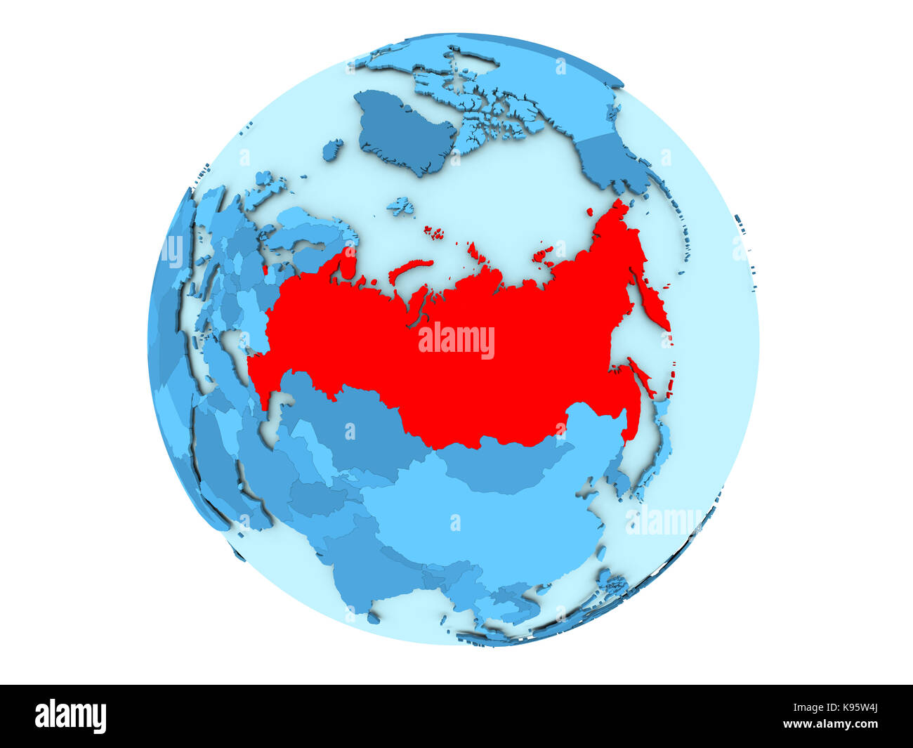Russia highlighted 3d world map hi-res stock photography and images - Alamy
