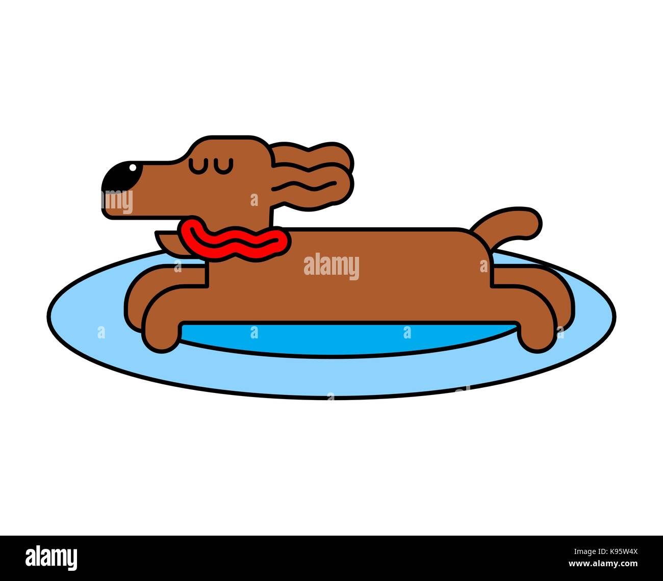 Dachshund sleeping bed Stock Vector Images - Alamy
