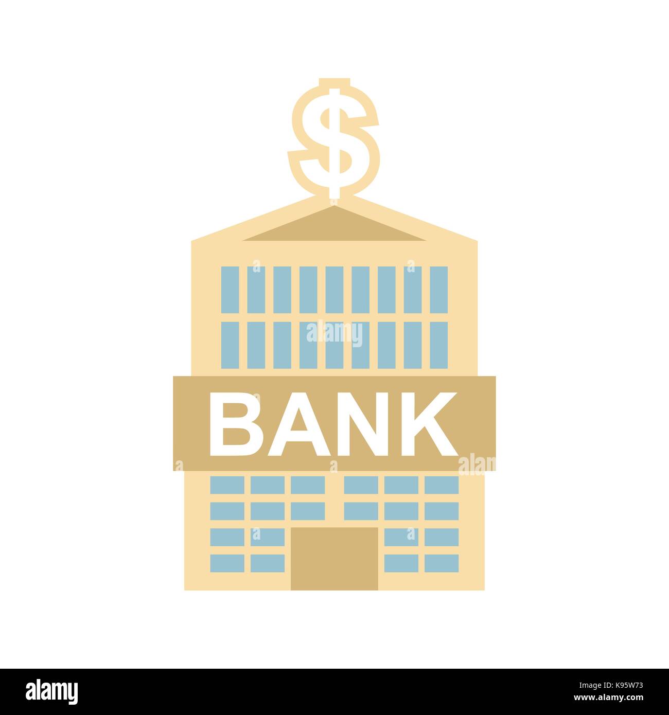 bank building isolated. Financial institution. Vector illustration ...