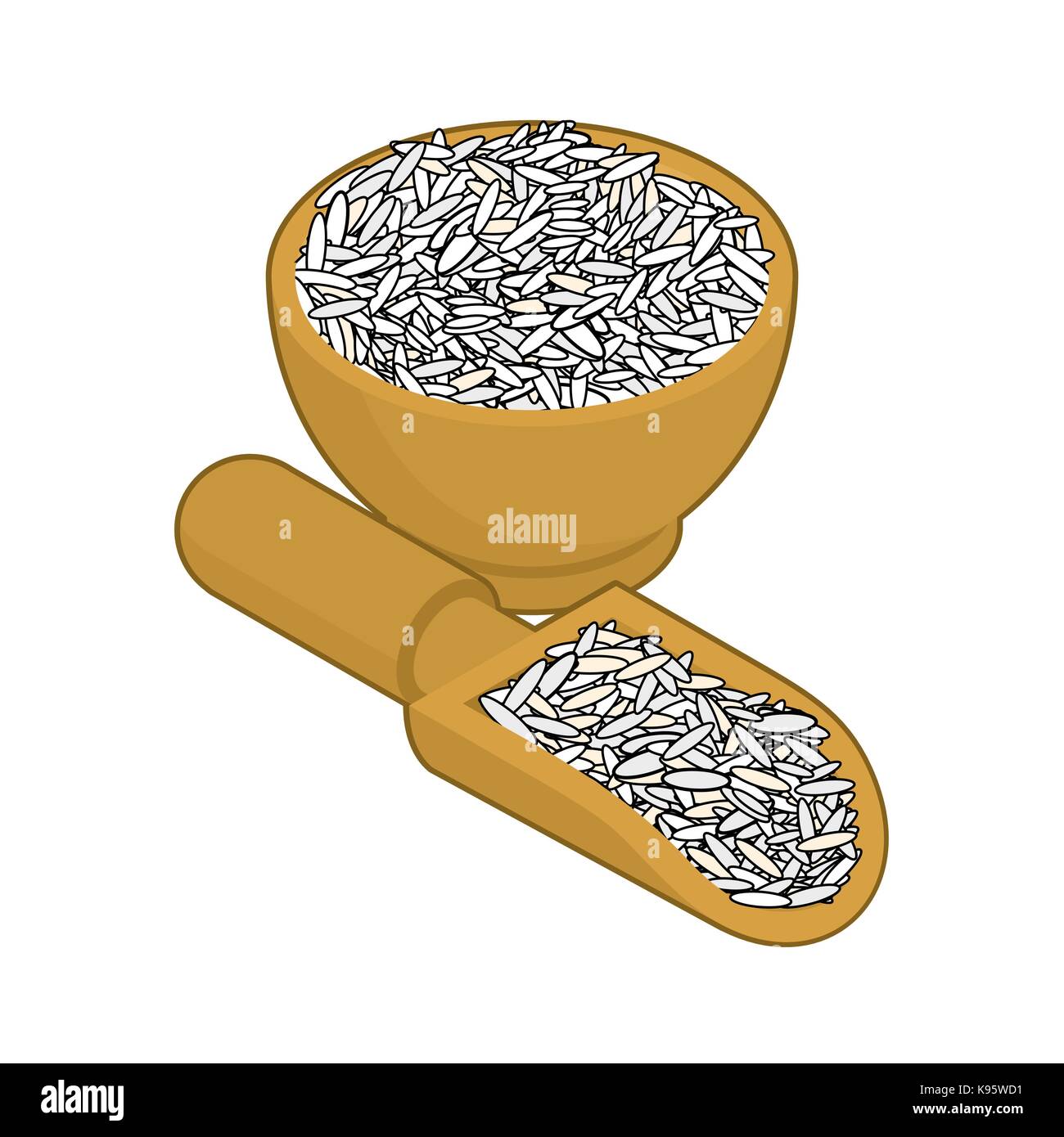 Indian uncooked rice Stock Vector Images - Alamy