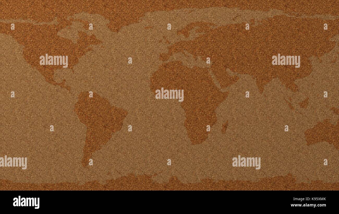 Large Map Of The World Cork Board - United States Map