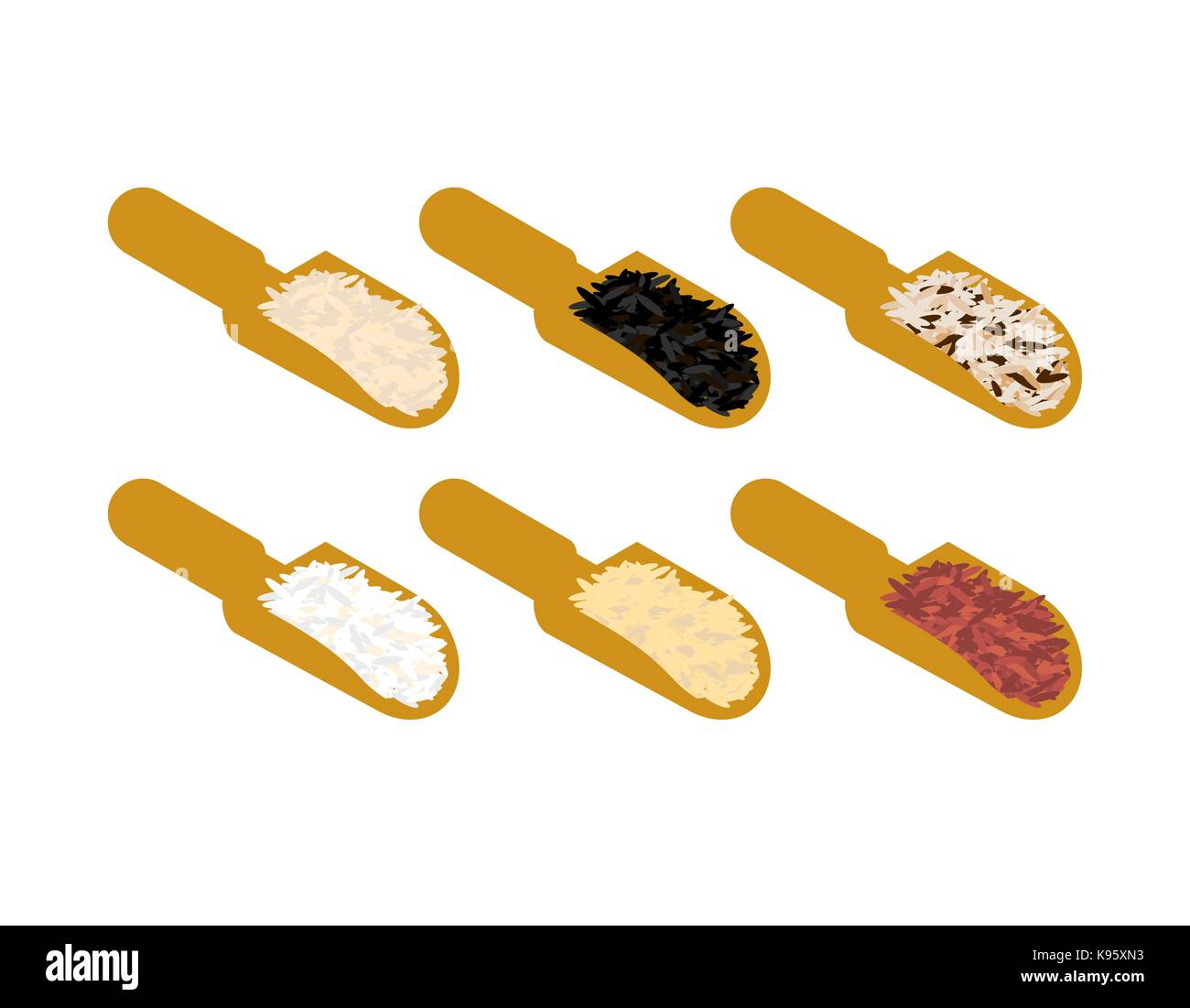 White basmati rice scattered Stock Vector Images - Alamy