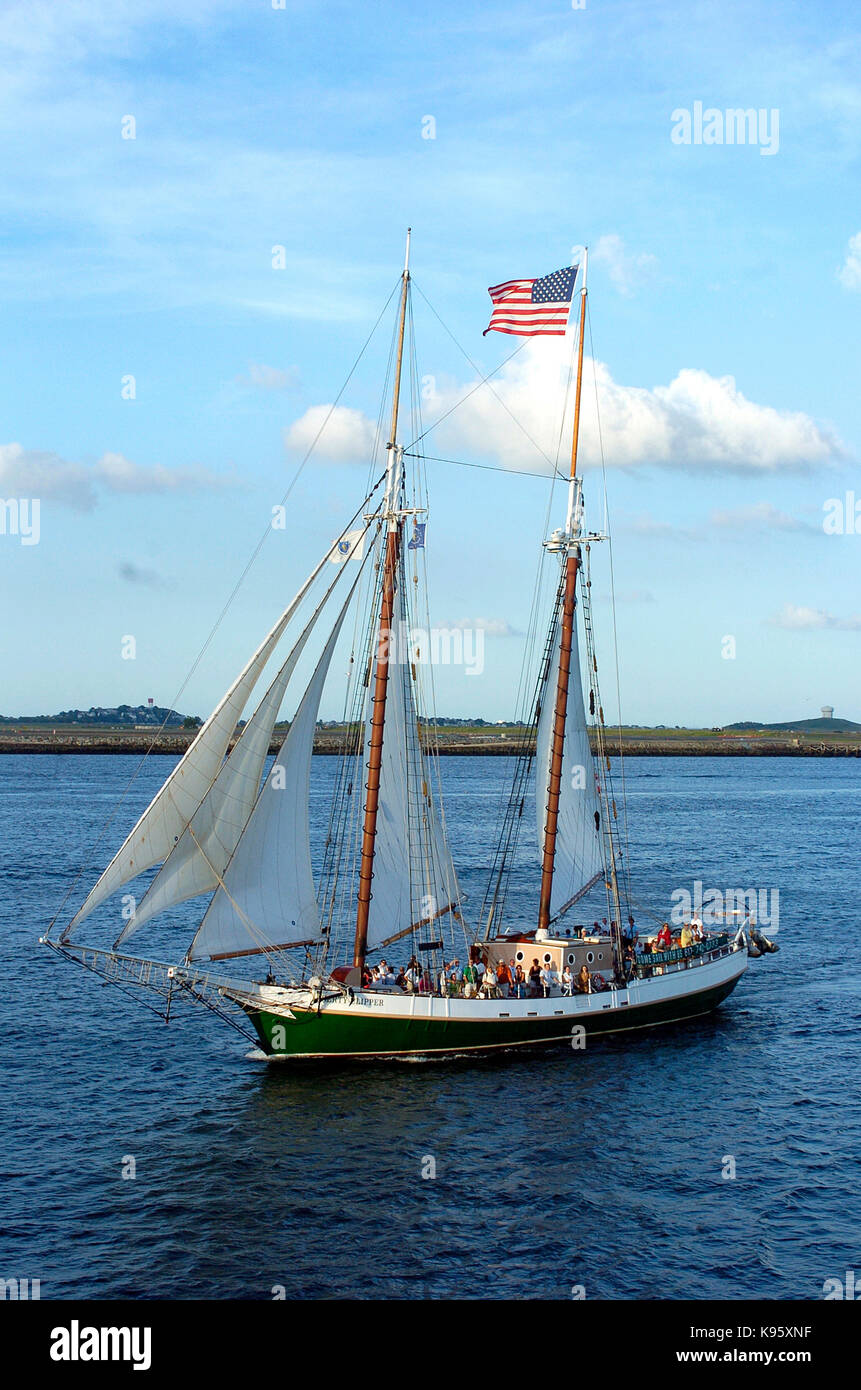 The Liberty Clipper a tour boat, shown returning to Boston in the outer ...