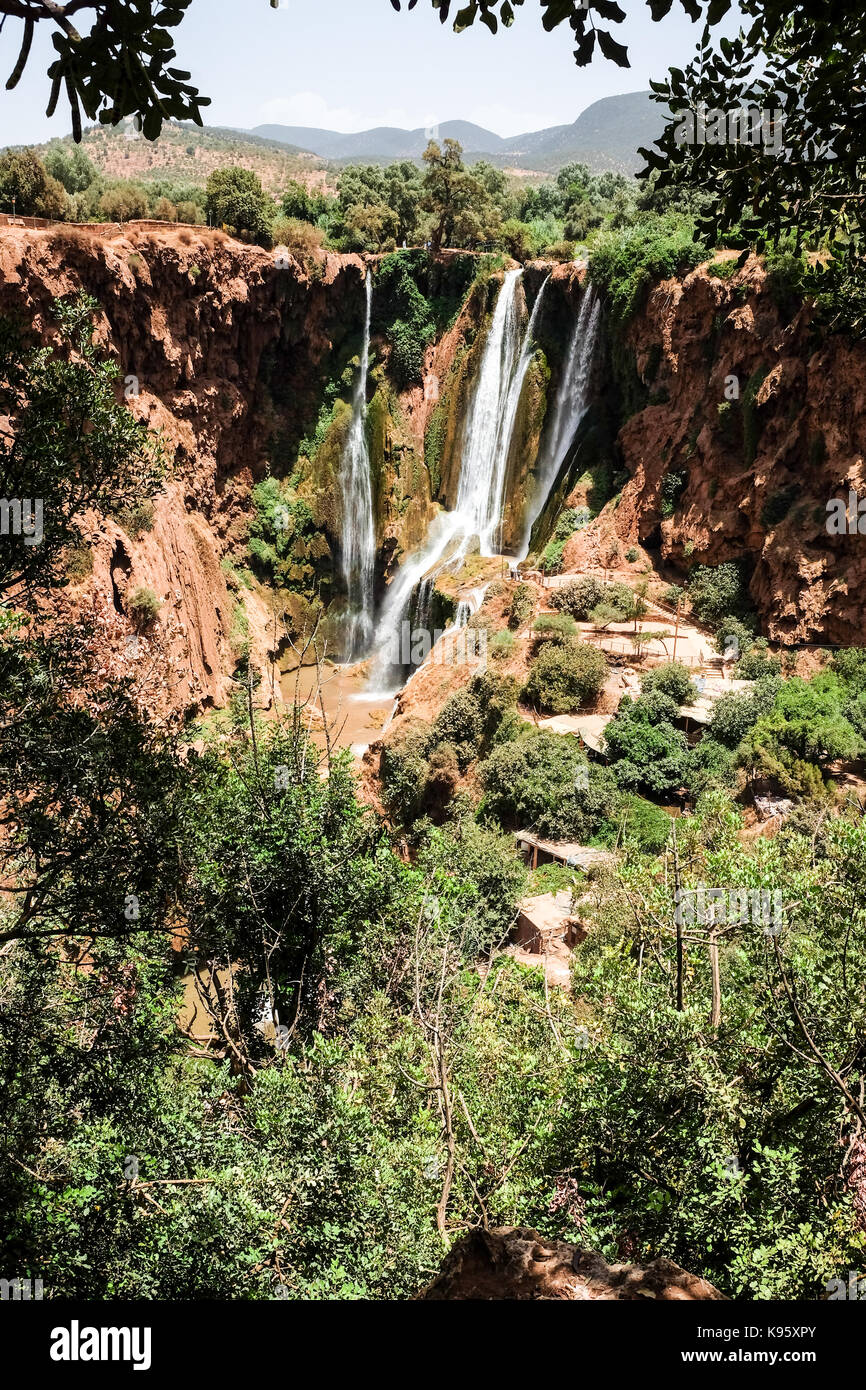 Waterfall at Ouzoud near Marrakech Morocco Stock Photo, Royalty Free ...