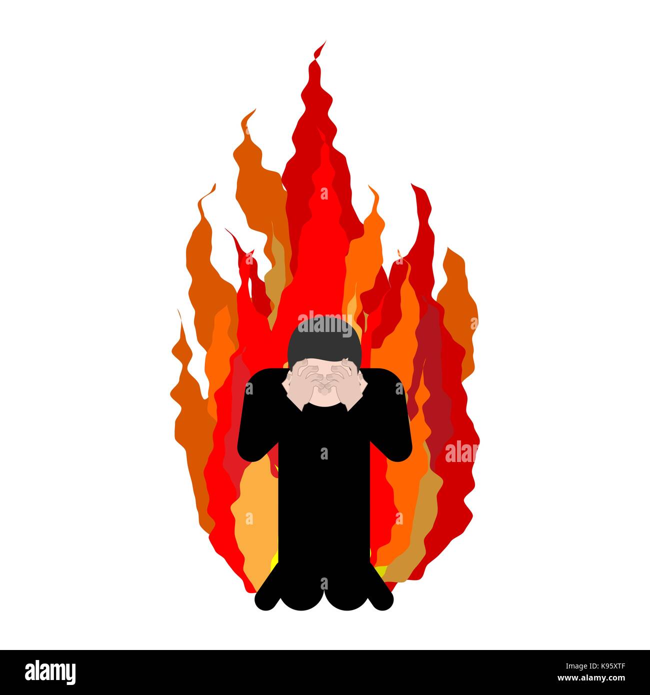 Cartoon angry man hands on hi-res stock photography and images - Alamy