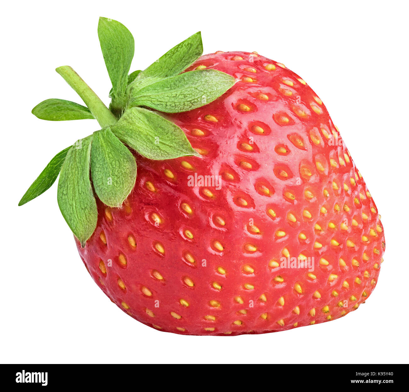 Red strawberry isolated on white background with clipping path Stock ...