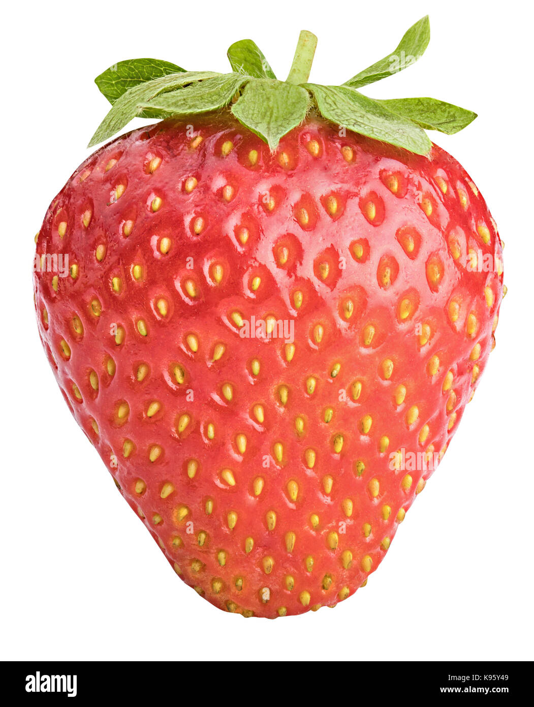 Red strawberry isolated on white background with clipping path Stock ...