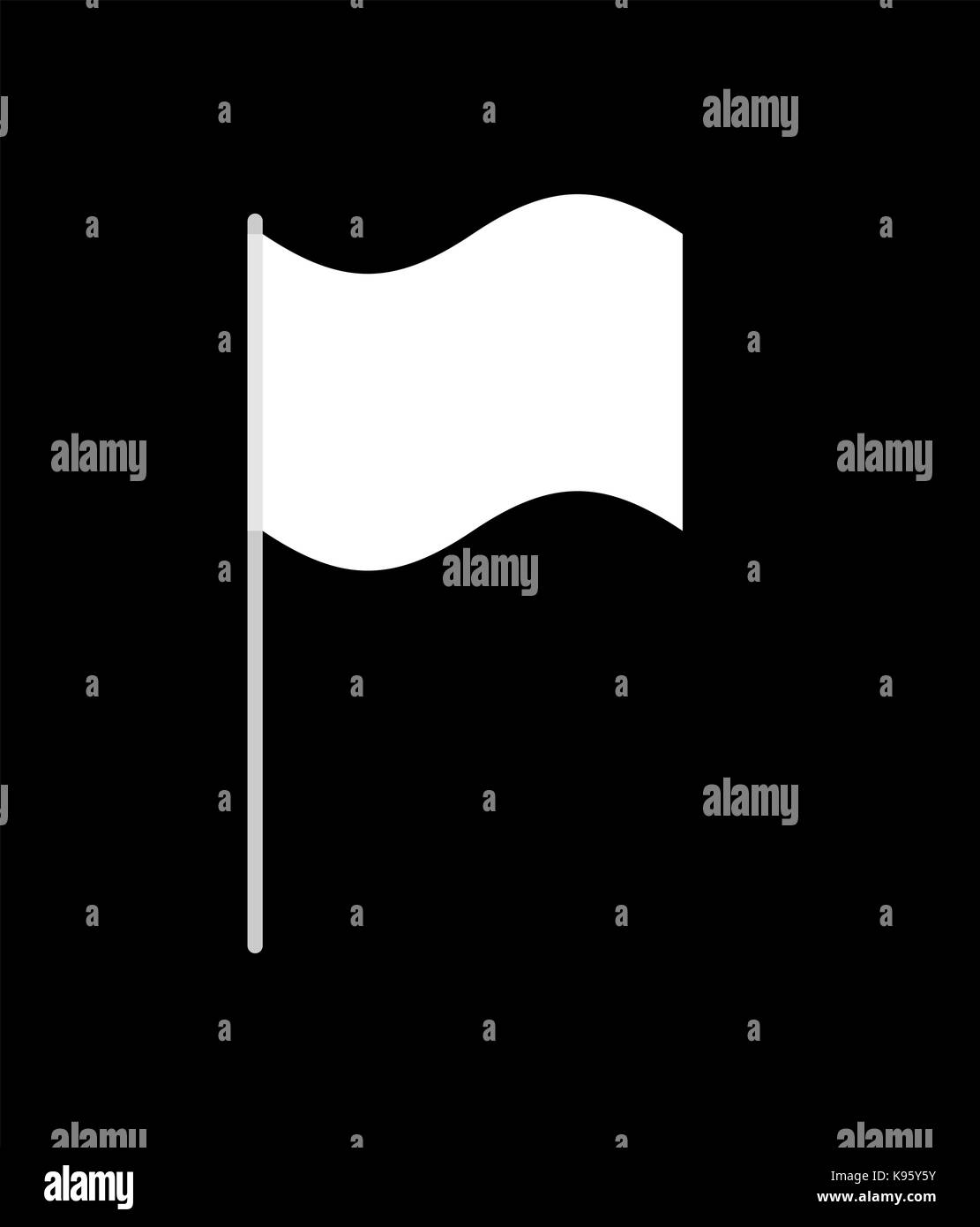 White flag isolated. surrender symbol. Vector illustration Stock Vector ...