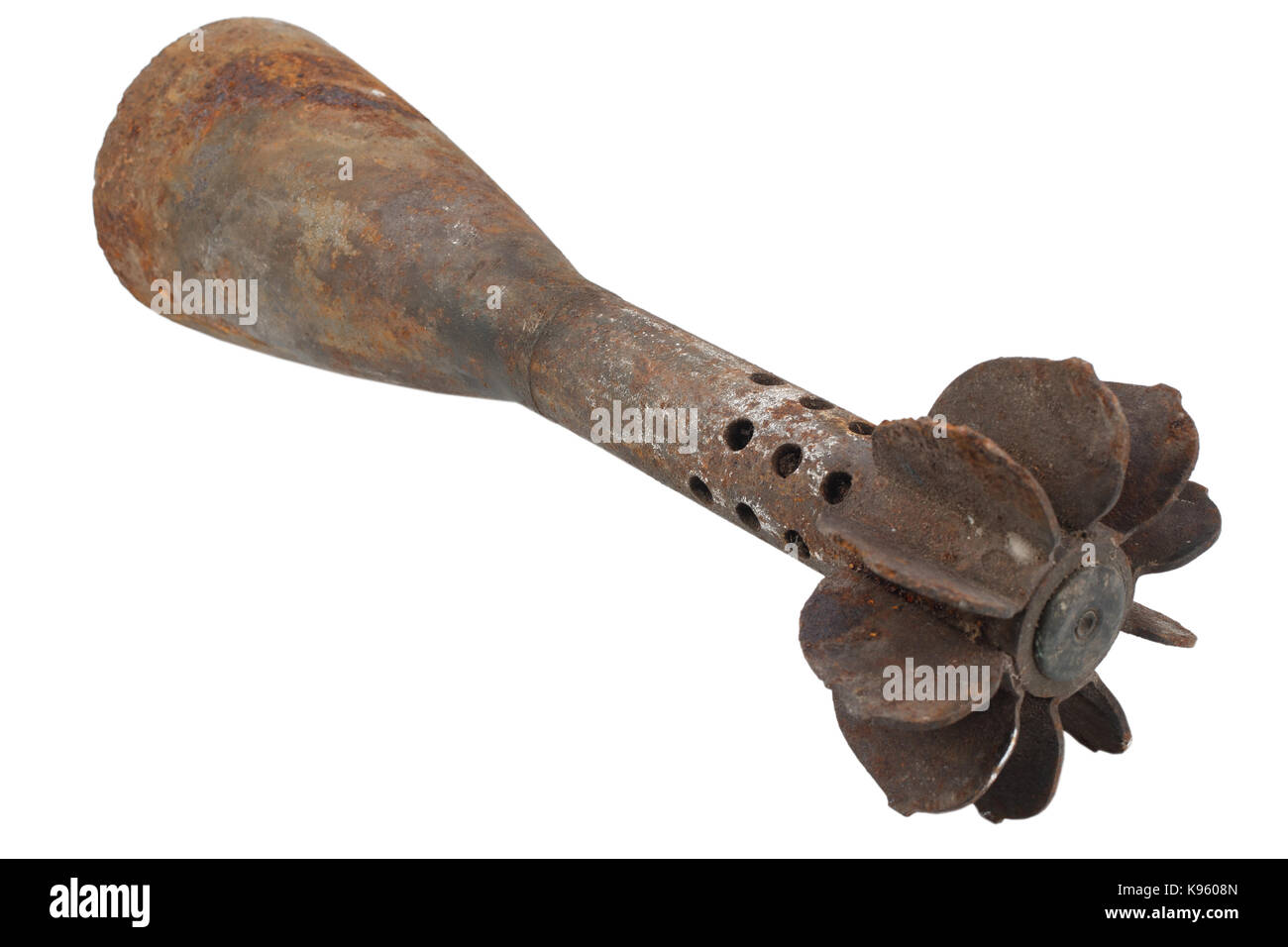 fragment of mortar bomb isolated Stock Photo - Alamy