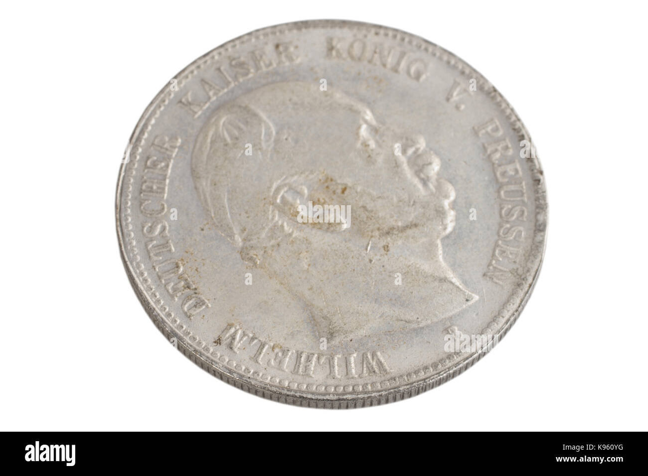 old vintage german coin isolated on background Stock Photo - Alamy
