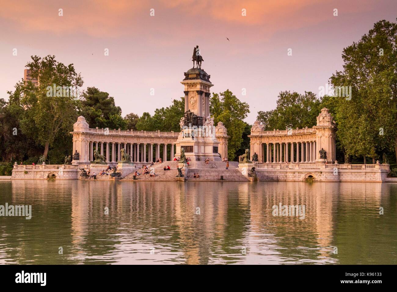 Retiro Park in Madrid, Spain. Parque del Buen Retiro - Park of the ...