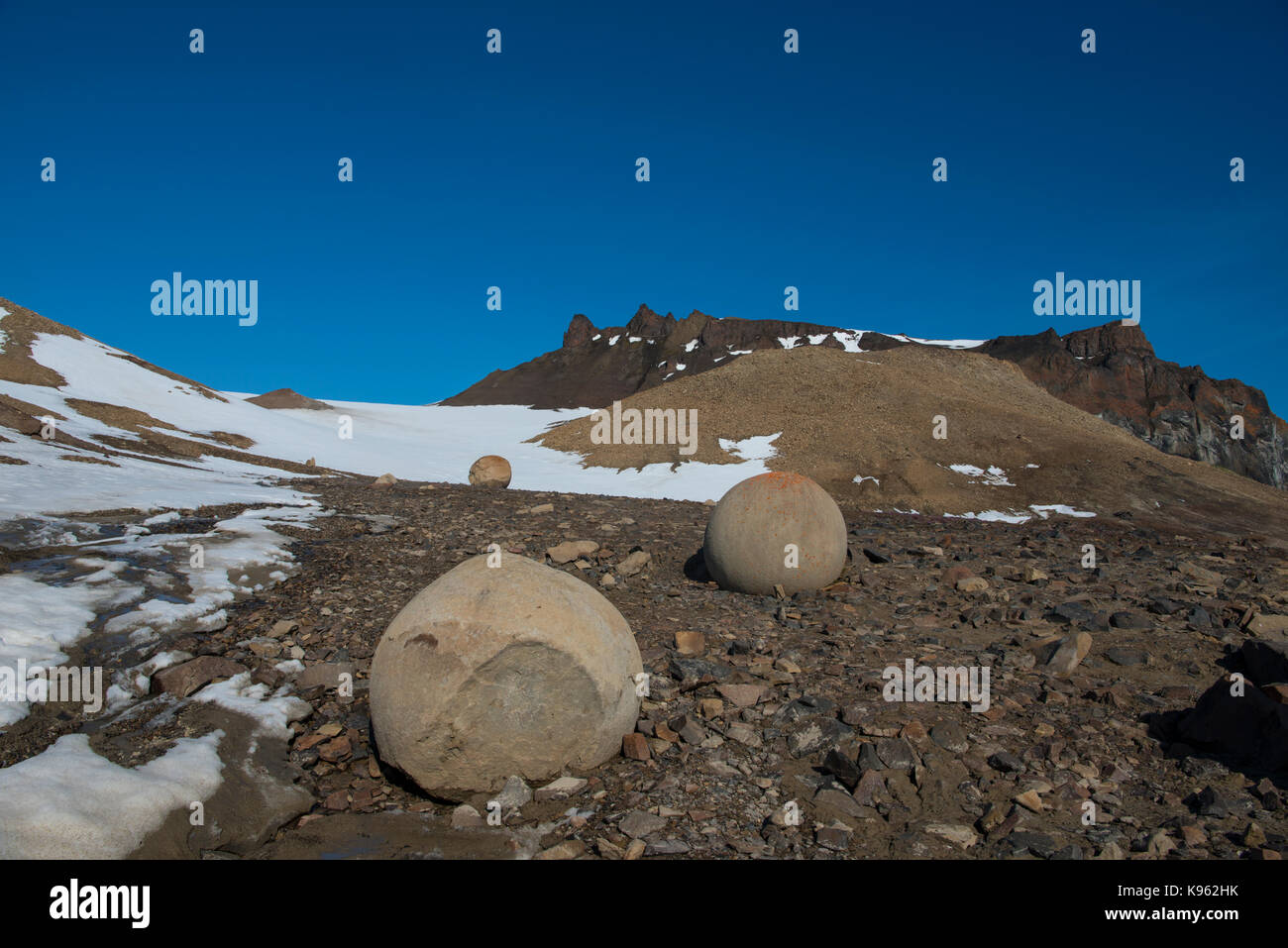 Stones of Champ Island, Franz Jozef Land Stock Photo - Alamy