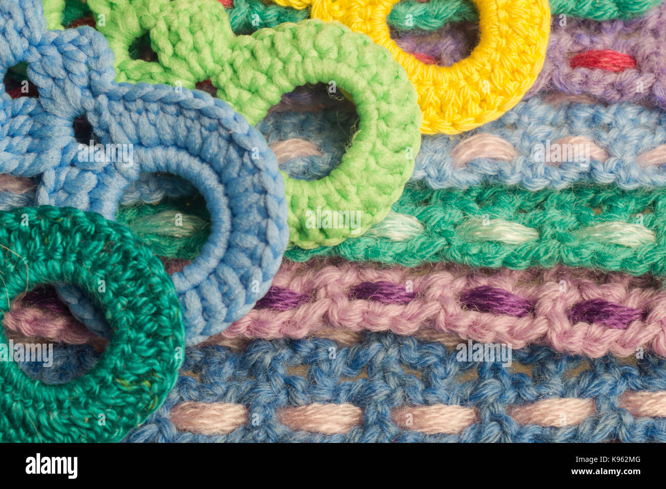 Handmade knitting wool texture background closeup needlework Stock ...