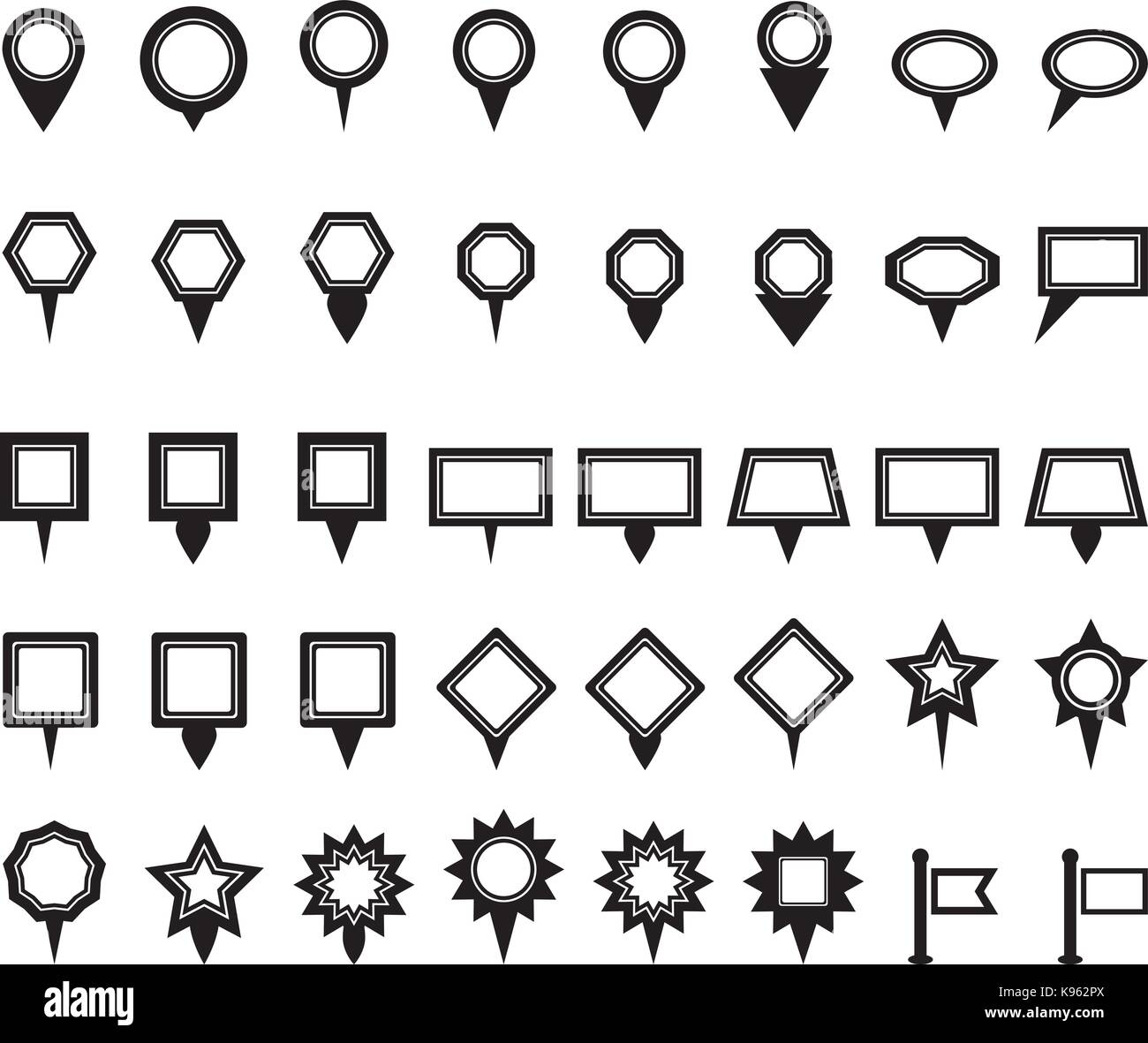 Map pointer icon Stock Vector Image & Art - Alamy