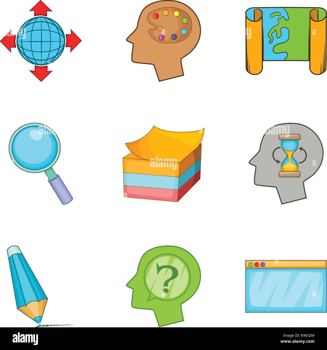 Excellent leader icons set, cartoon style Stock Vector Image & Art - Alamy