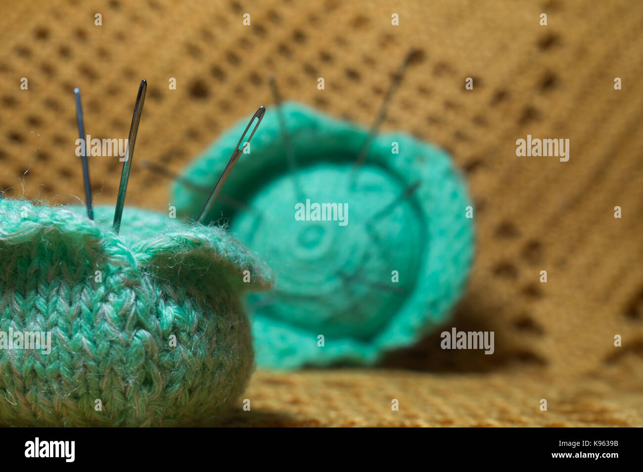 Handmade knitting wool texture background closeup needlework Stock ...