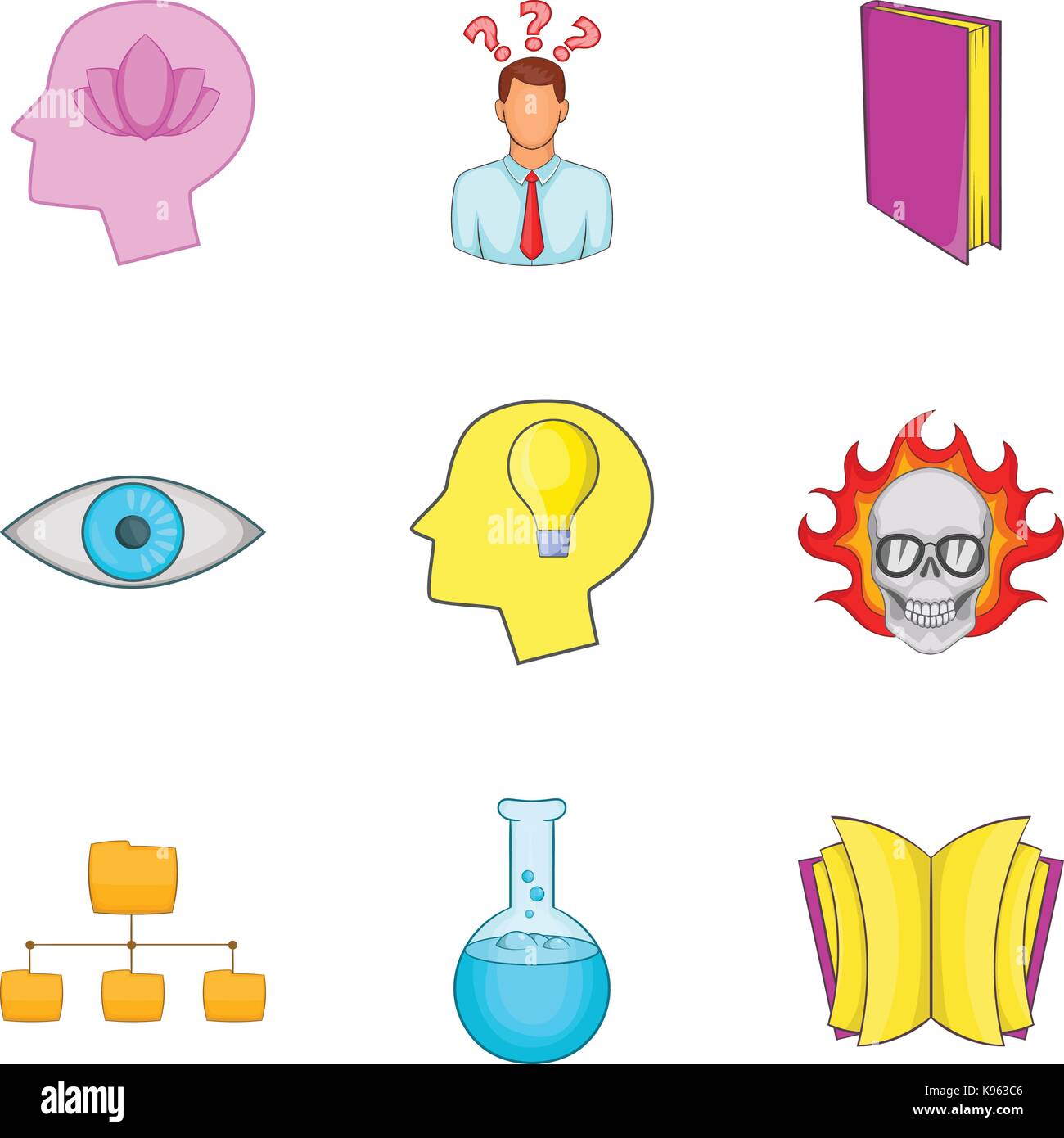 Intelligent icons set, cartoon style Stock Vector Image & Art - Alamy