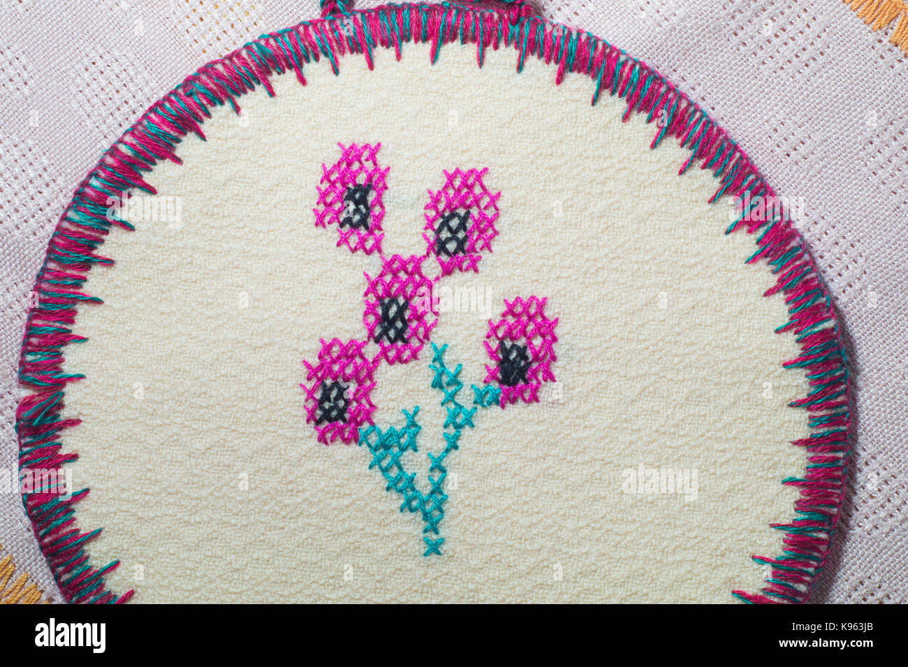 Handmade knitting wool texture background closeup needlework Stock ...