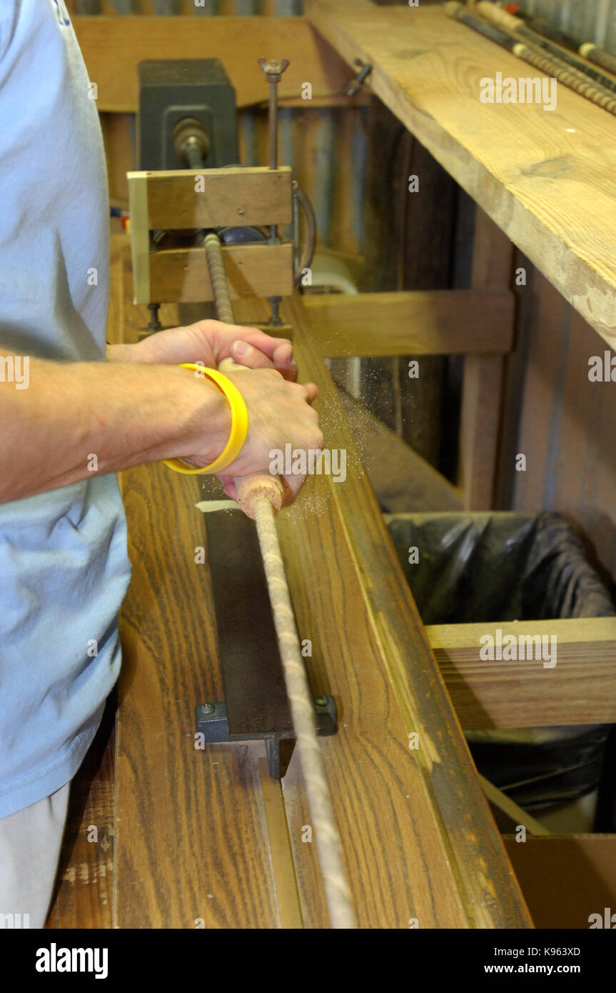 The craft and detailed steps of building custom fishing rods Stock ...