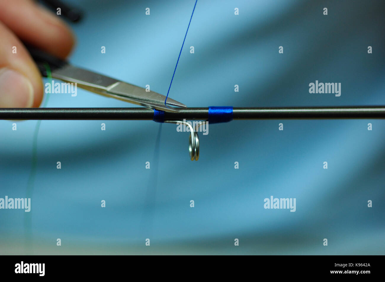The craft and detailed steps of building custom fishing rods Stock ...