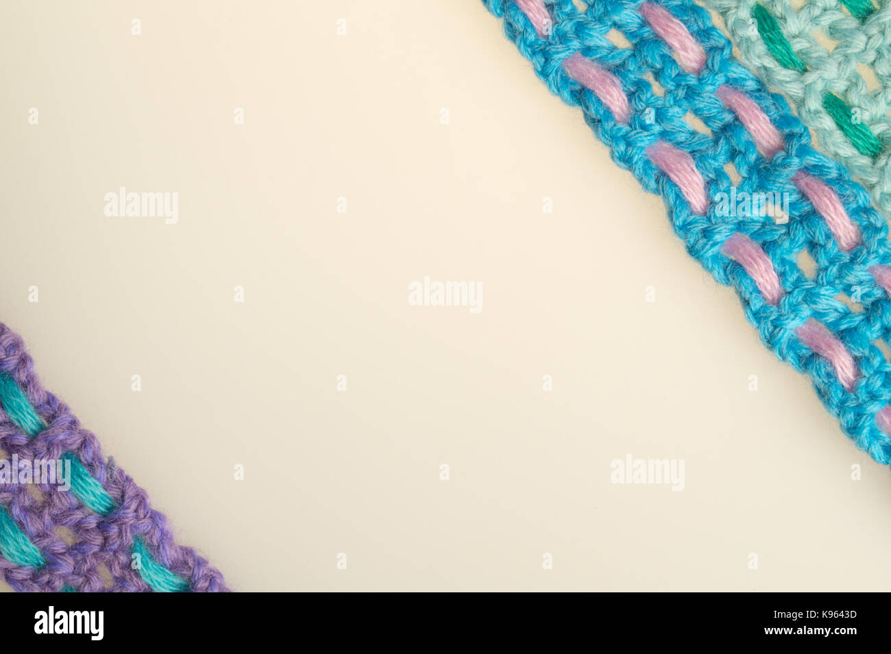 Handmade knitting wool texture background closeup needlework Stock ...