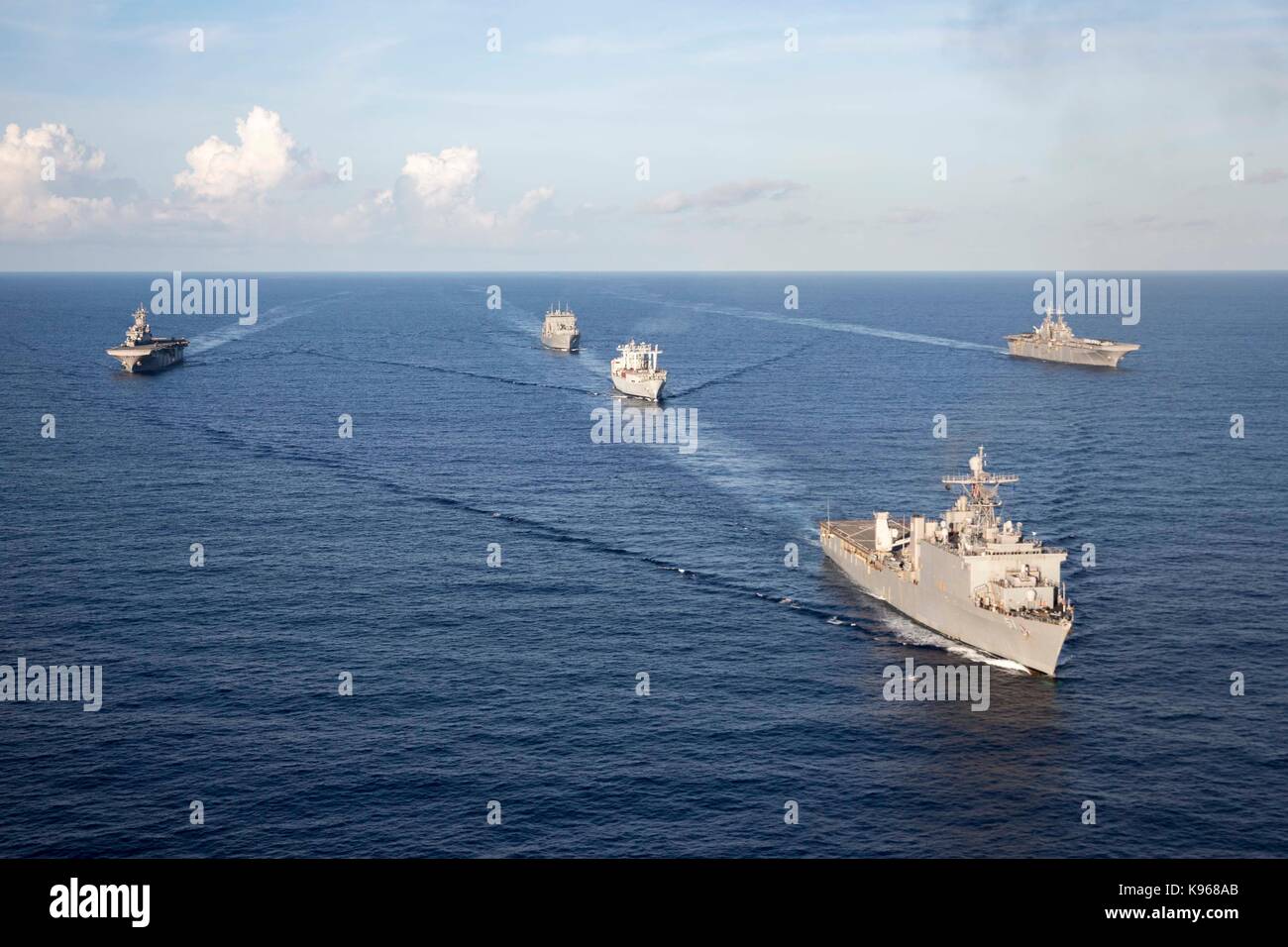 Naval Formation for Hurricane Irma Relief Effort Stock Photo - Alamy