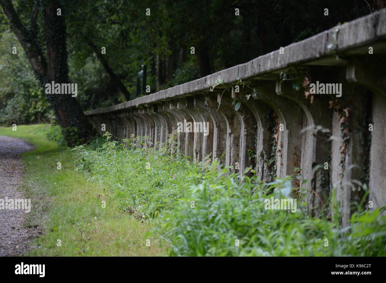 Platform and signage (non original) at disused Railway; West Grinstead ...