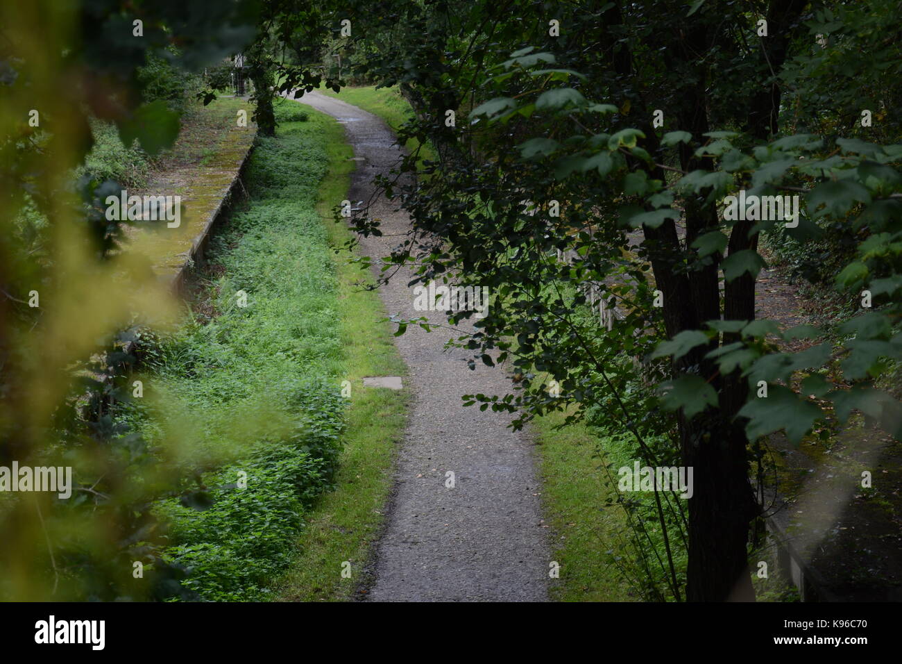 Platform and signage (non original) at disused Railway; West Grinstead ...