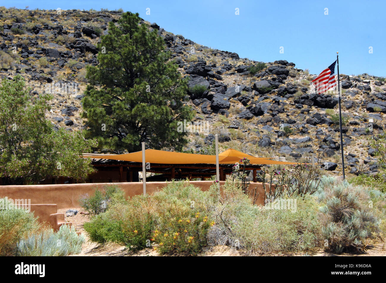 Visitor's center, at the Petroglyph National Monument outside of ...