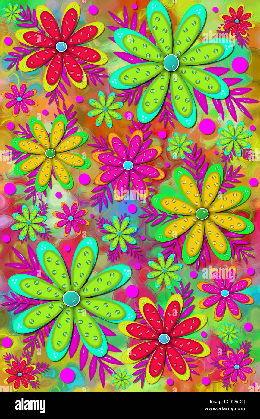 Fun Colorful Flower Backgrounds