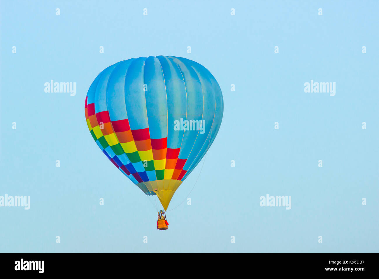 Light Blue Hot Air Balloon Stock Photo - Alamy