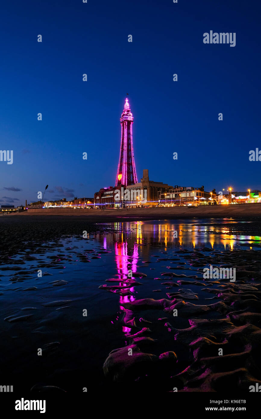 Blackpool tower at night hi-res stock photography and images - Alamy