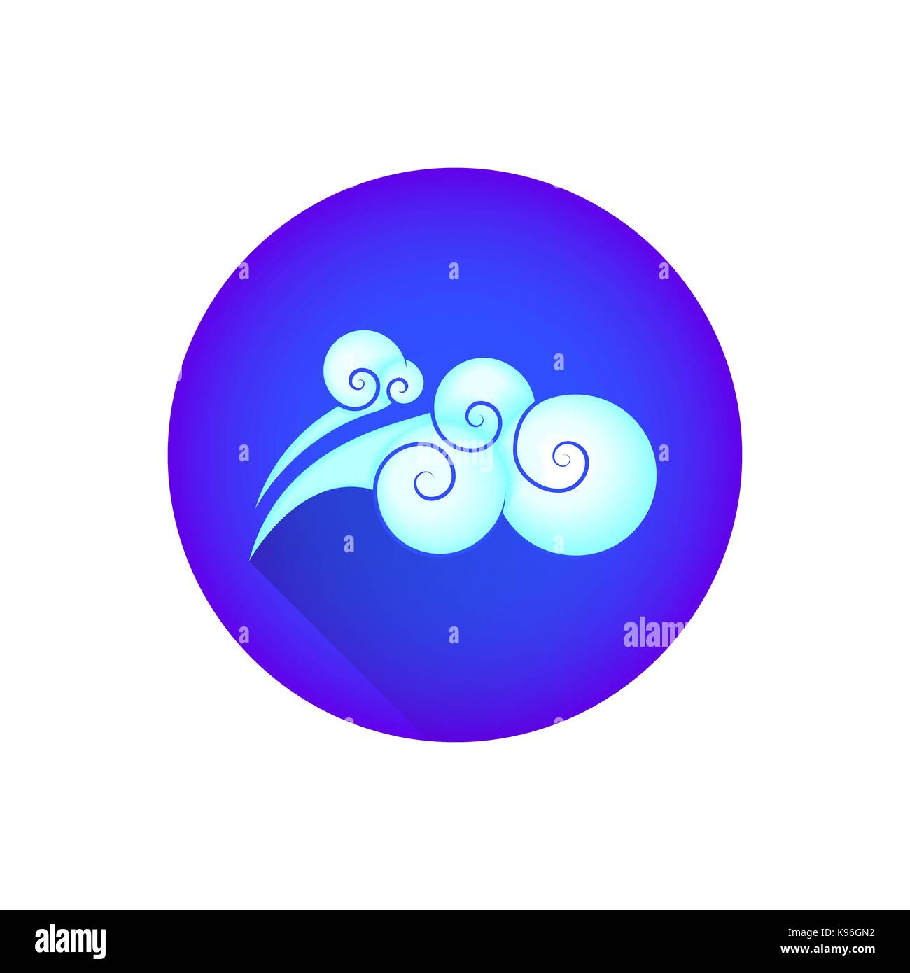 vector colorful asian style traditional Chinese wind clouds ...