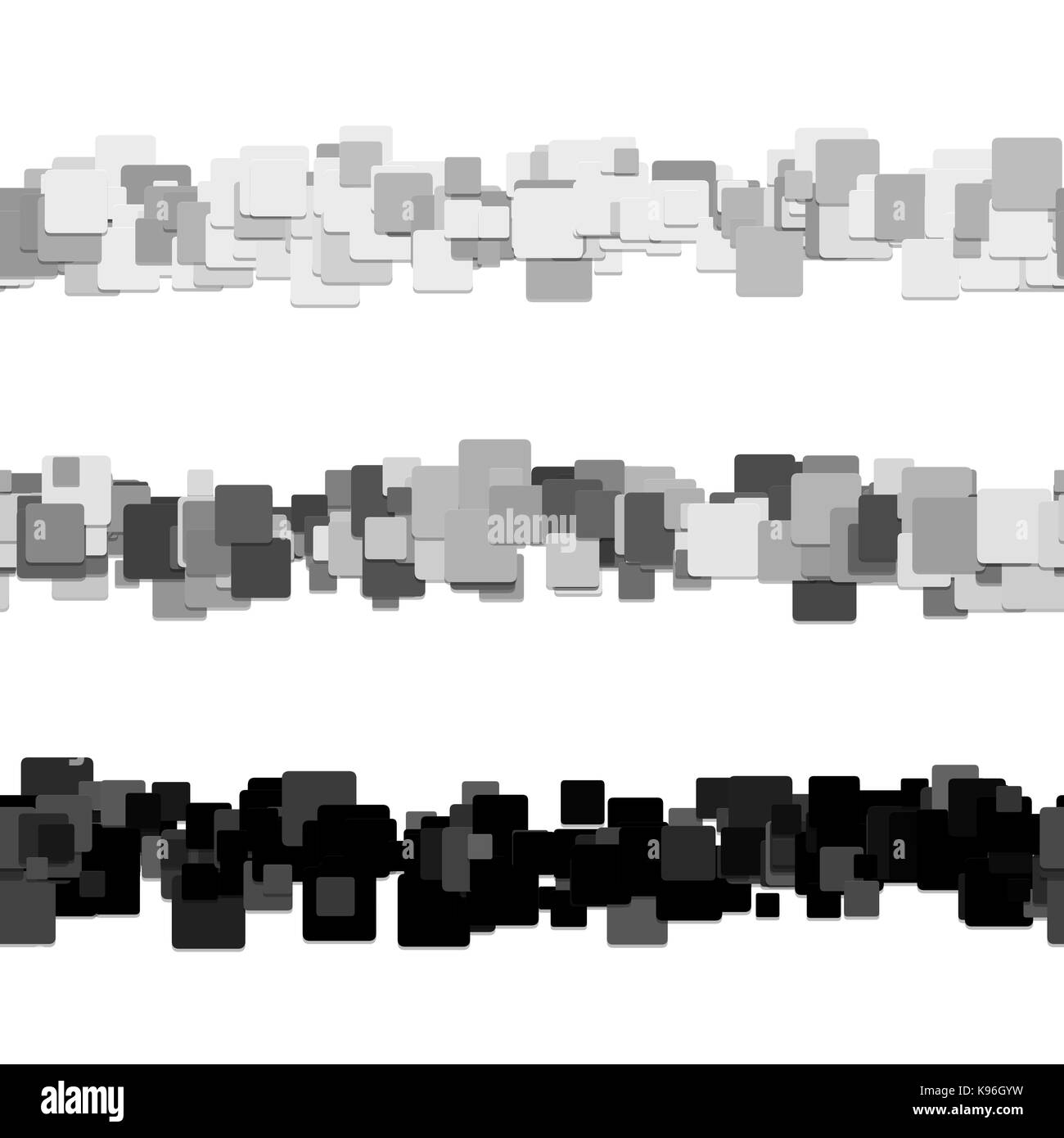 Repeatable square pattern page separator line design set - vector ...