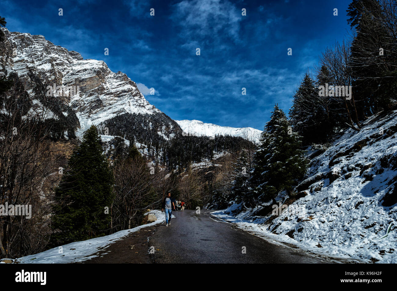 Manali india road hi-res stock photography and images - Alamy