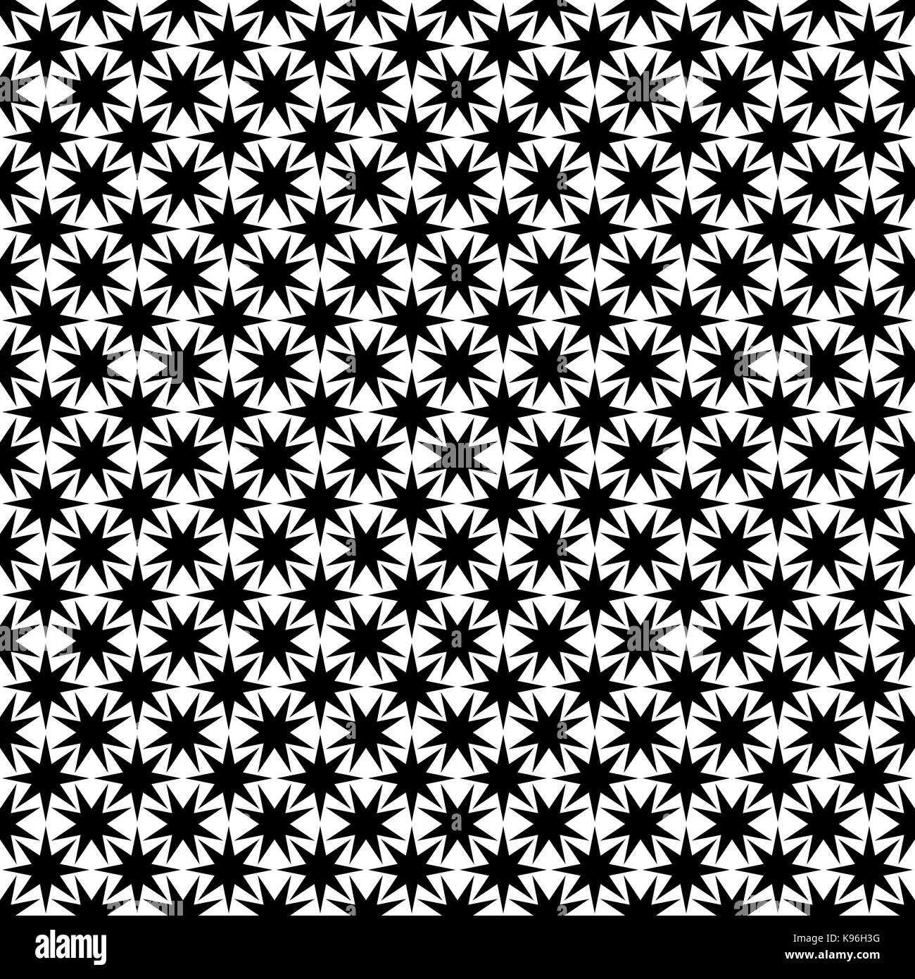 Monochrome seamless abstract geometric star pattern - vector background ...