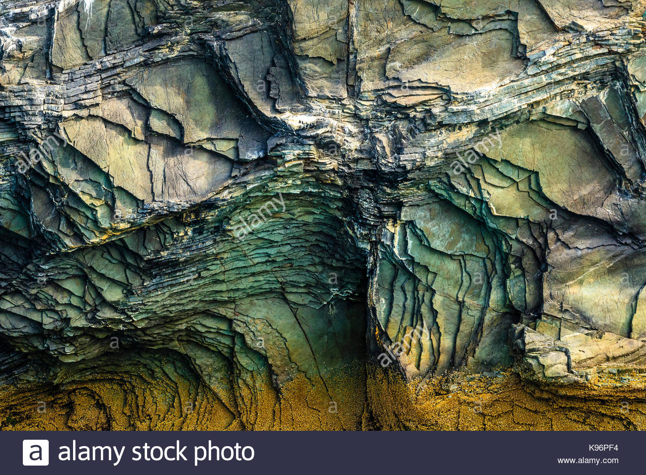 Natural abstract of chevron folding in metamorphi rocks Stock Photo - Alamy