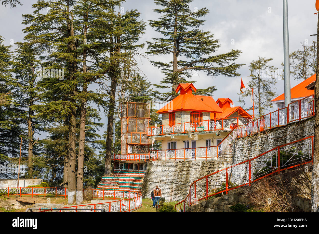 Hindu Jakhu Temple on Jakhu Hill, dedicated to monkey god Hanuman ...