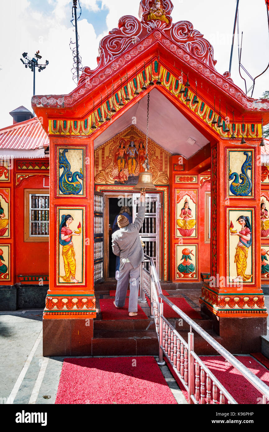 Entrance to the Hindu Jakhu Temple on Jakhu Hill, dedicated to monkey ...