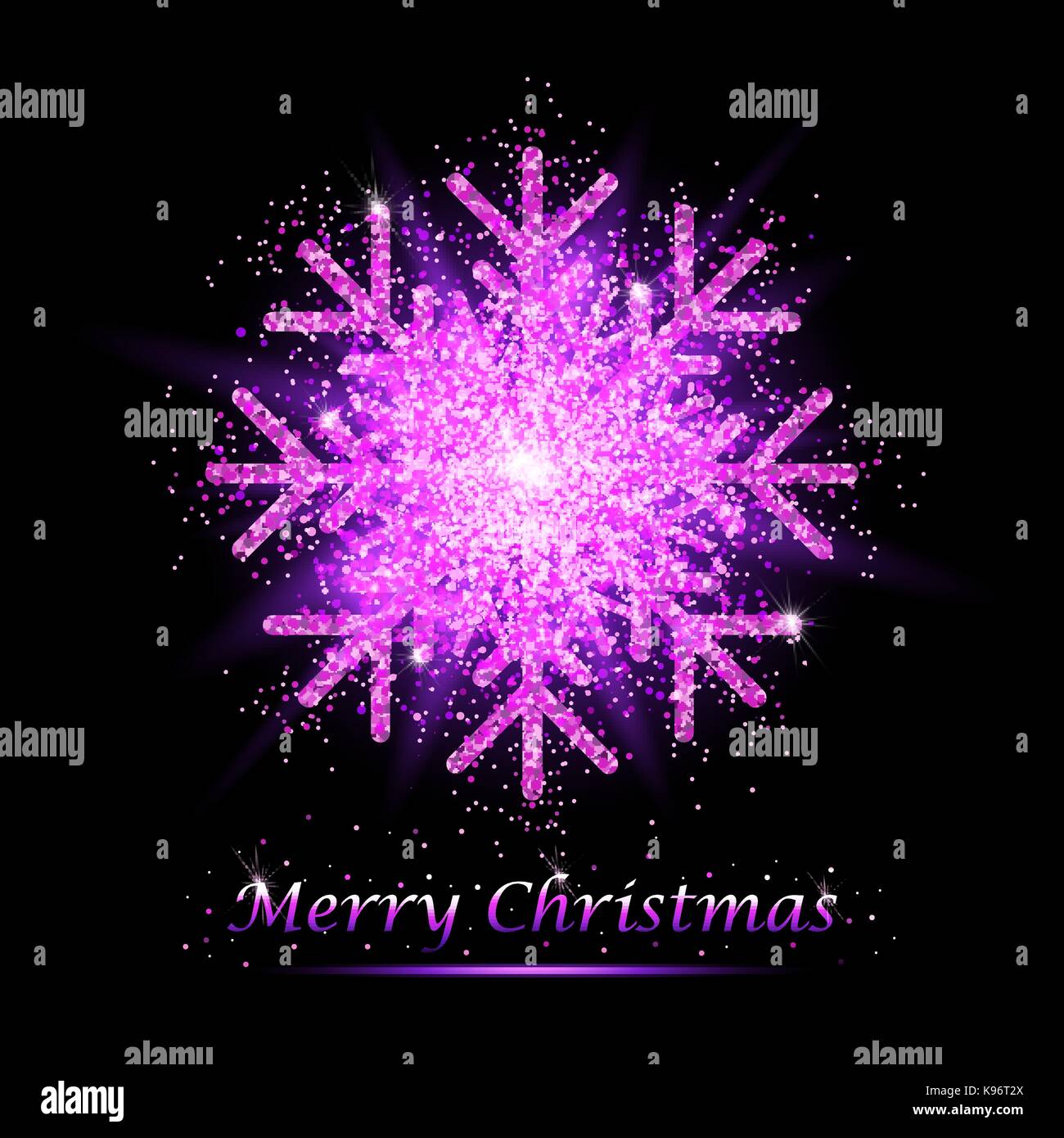 Pink Sparkly Snowflakes