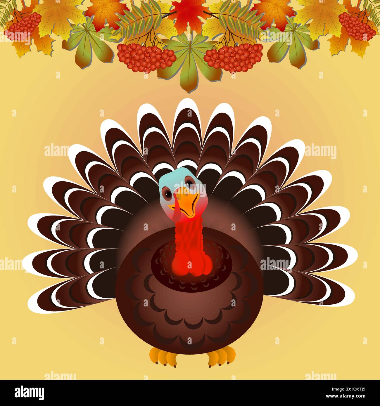 Turkey bird for Happy Thanksgiving celebration Stock Vector Image & Art ...