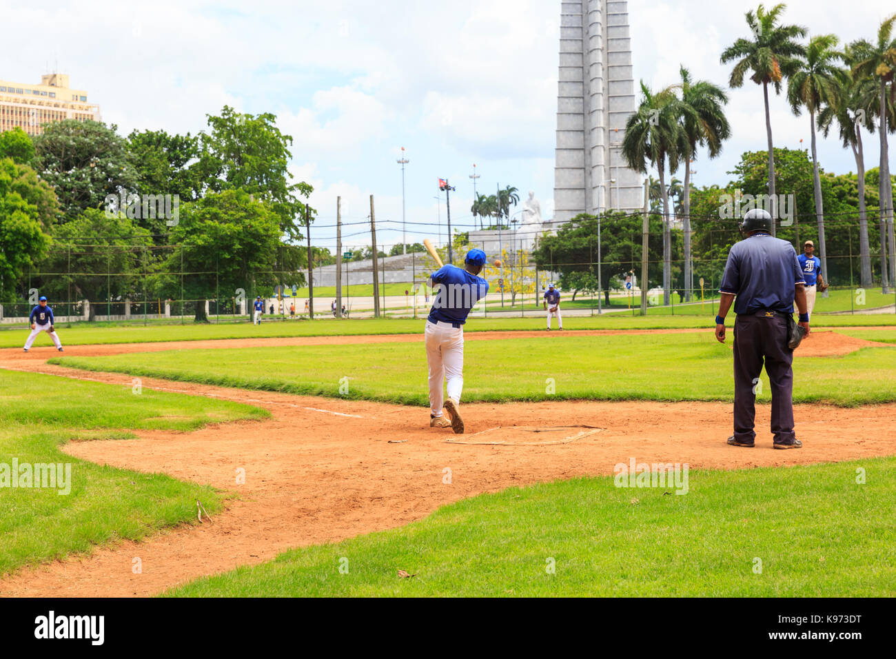 Players from Cuban baseball league team Havana Industriales during ...