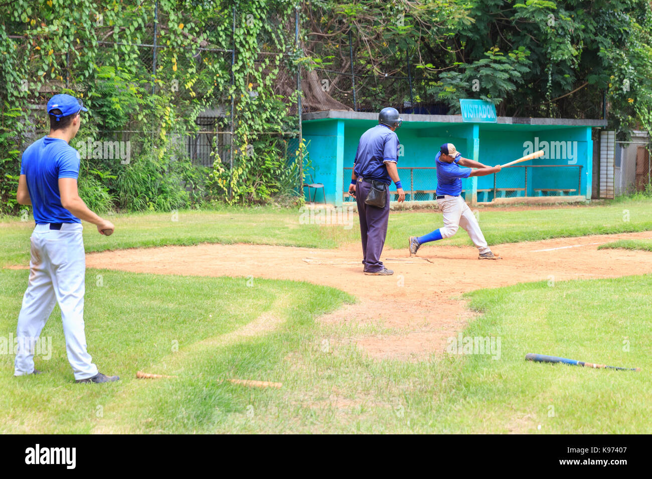 Players from Cuban baseball league team Havana Industriales during ...