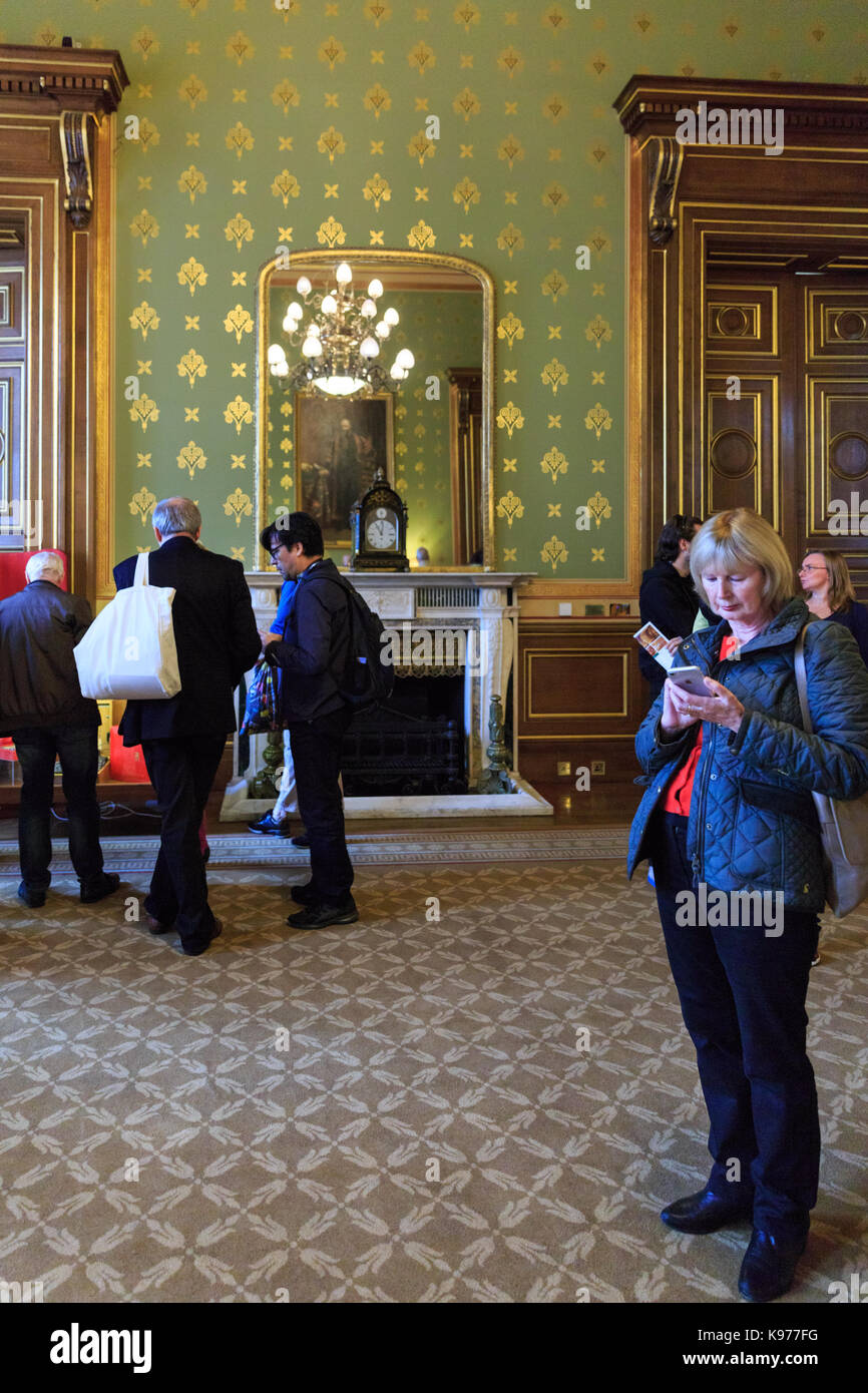 Visitors in the Dining Room of the Locarno Suite in the Foreign and ...