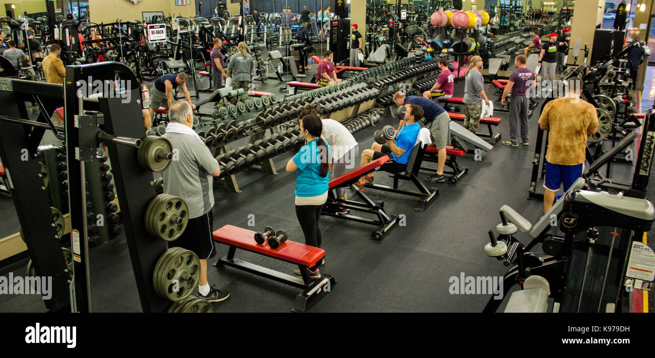 Shots of people at the Gym working out Stock Photo - Alamy