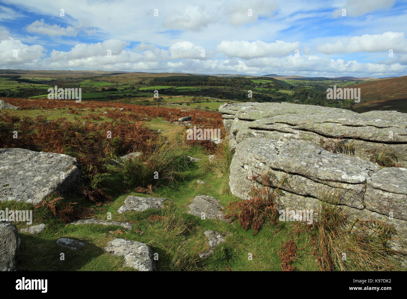 Combestone tor, Dartmoor , Devon, England, UK Stock Photo - Alamy