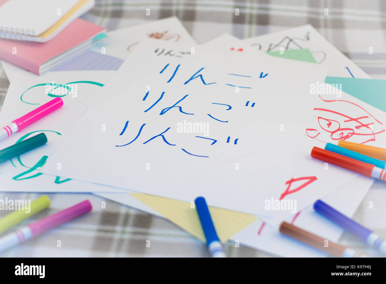 Japanese; Kids Writing Name of the Fruits for Practice (Translation ...